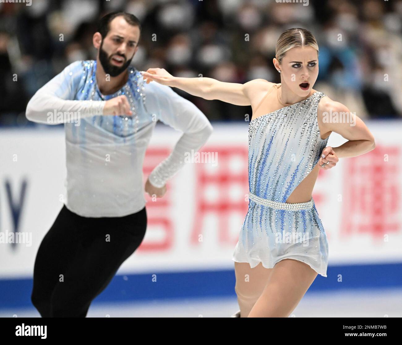 Ashley CAIN-GRIBBLE and Timothy LEDUC of the U.S.A. perform during the ...