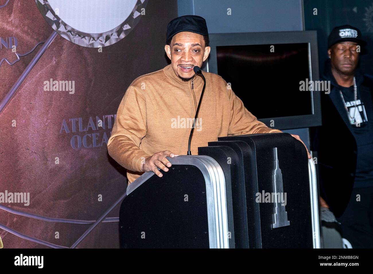 New York, NY, USA. 24th Feb, 2023. Kool DJ Red Alert at the ceremonial ...