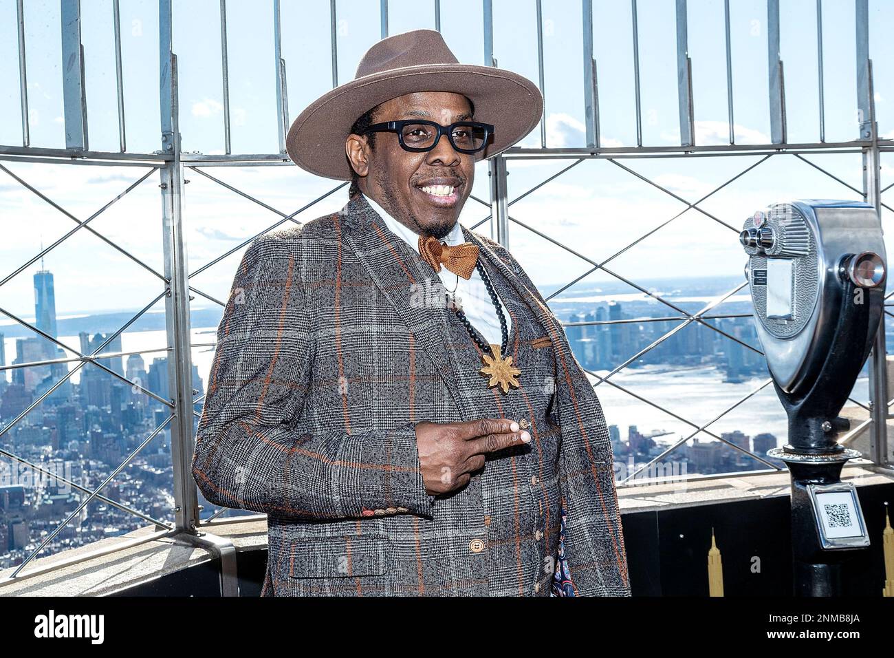 New York, NY, USA. 24th Feb, 2023. Buddha Stretch at the ceremonial ...