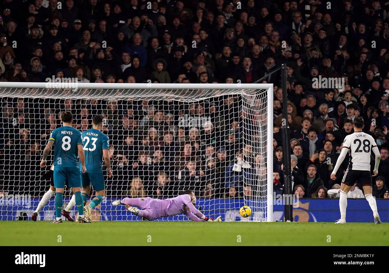 Wolverhampton Wanderers goalkeeper Jose Sa fails to stop Fulham’s Manor ...
