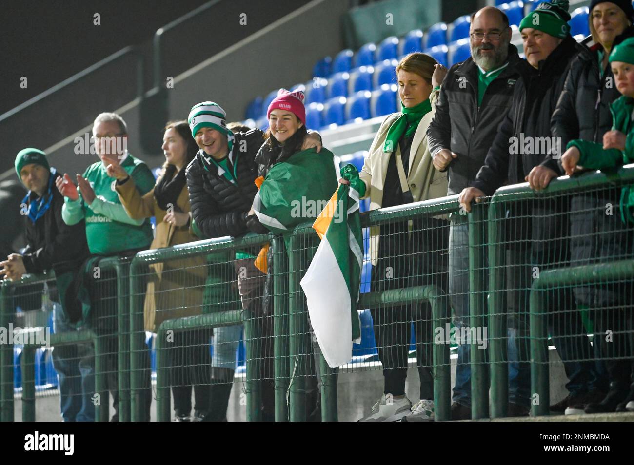 Treviso, Italy. 24th Feb, 2023. Ireland U20 supporters during U20 ...