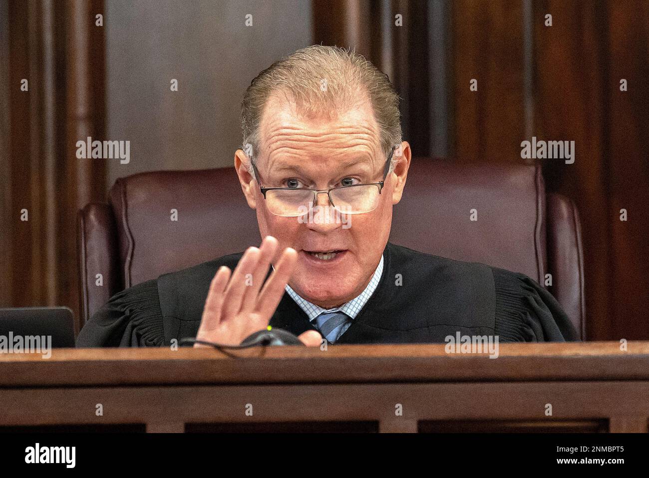 Superior Court Judge Timothy Walmsley addresses an objection by the ...