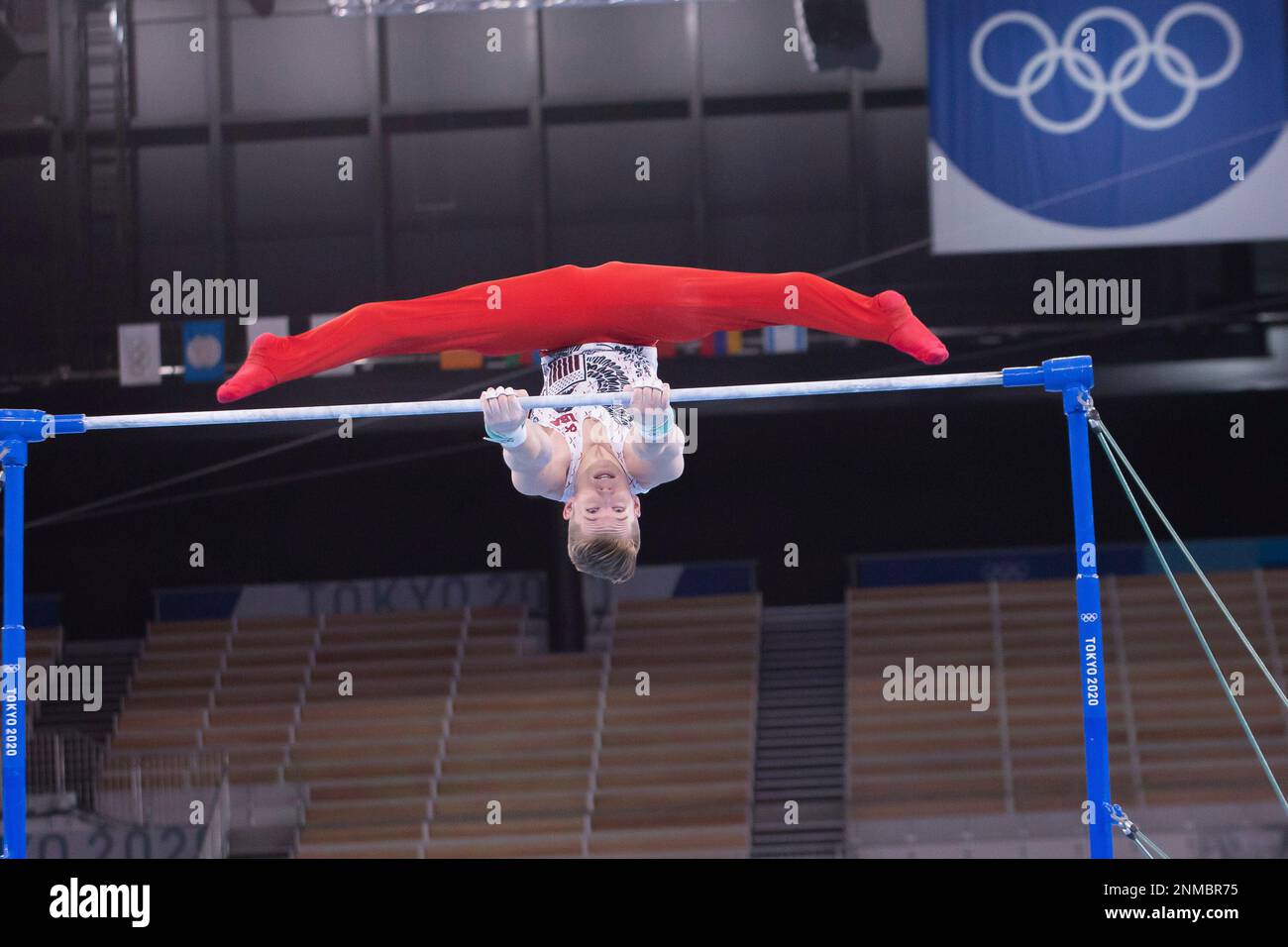 July 24, 2021: Shane Wiskus of United States on horizontal bar during ...