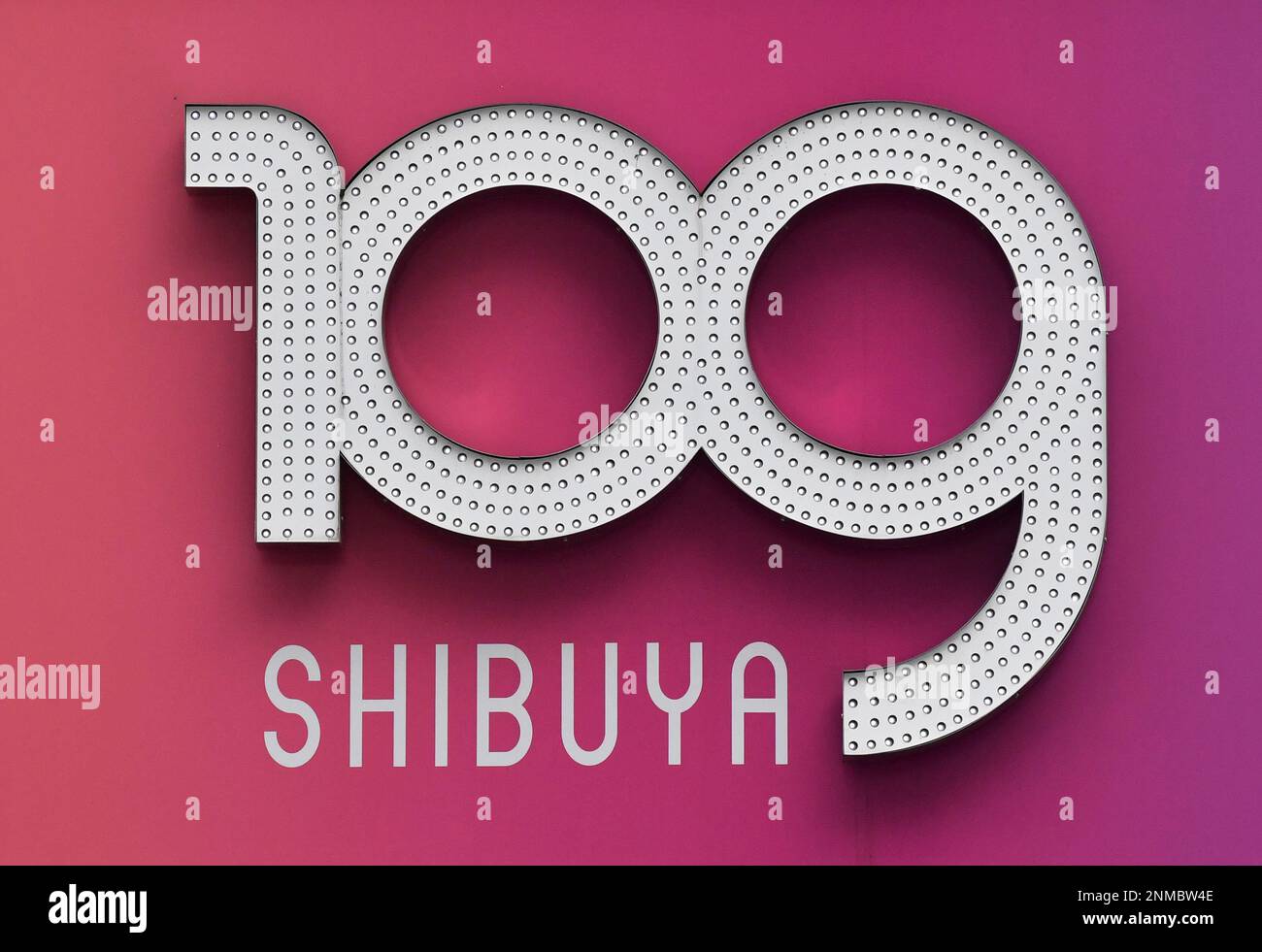 A picture taken on Oct. 15, 2021shows the logo of SHIBUYA 109 (Ichi-maru-kyū) ,a department ...