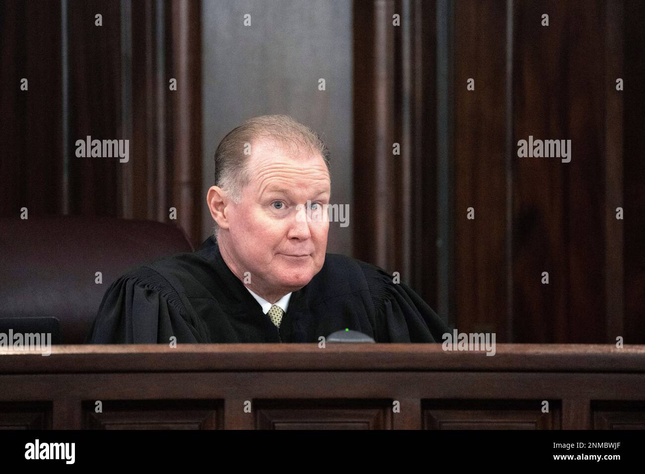 Judge Timothy Walmsley listens to an attorney during the trial of Greg ...