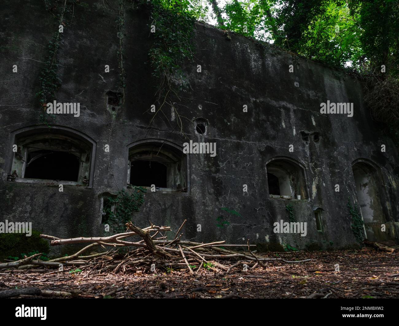 Military fortifications of the First World War. Concrete fort of the ...