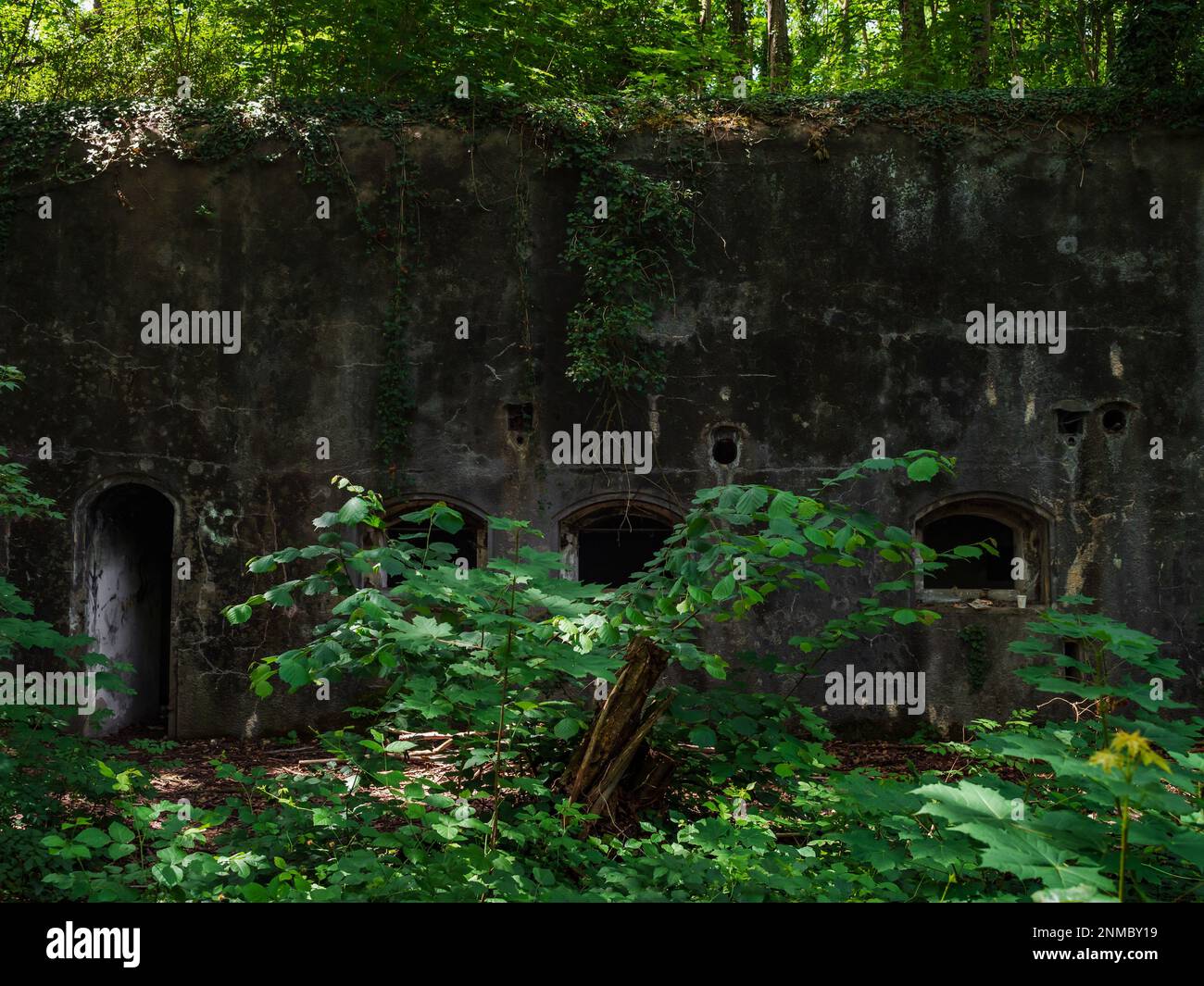 Military fortifications of the First World War. Concrete fort of the ...