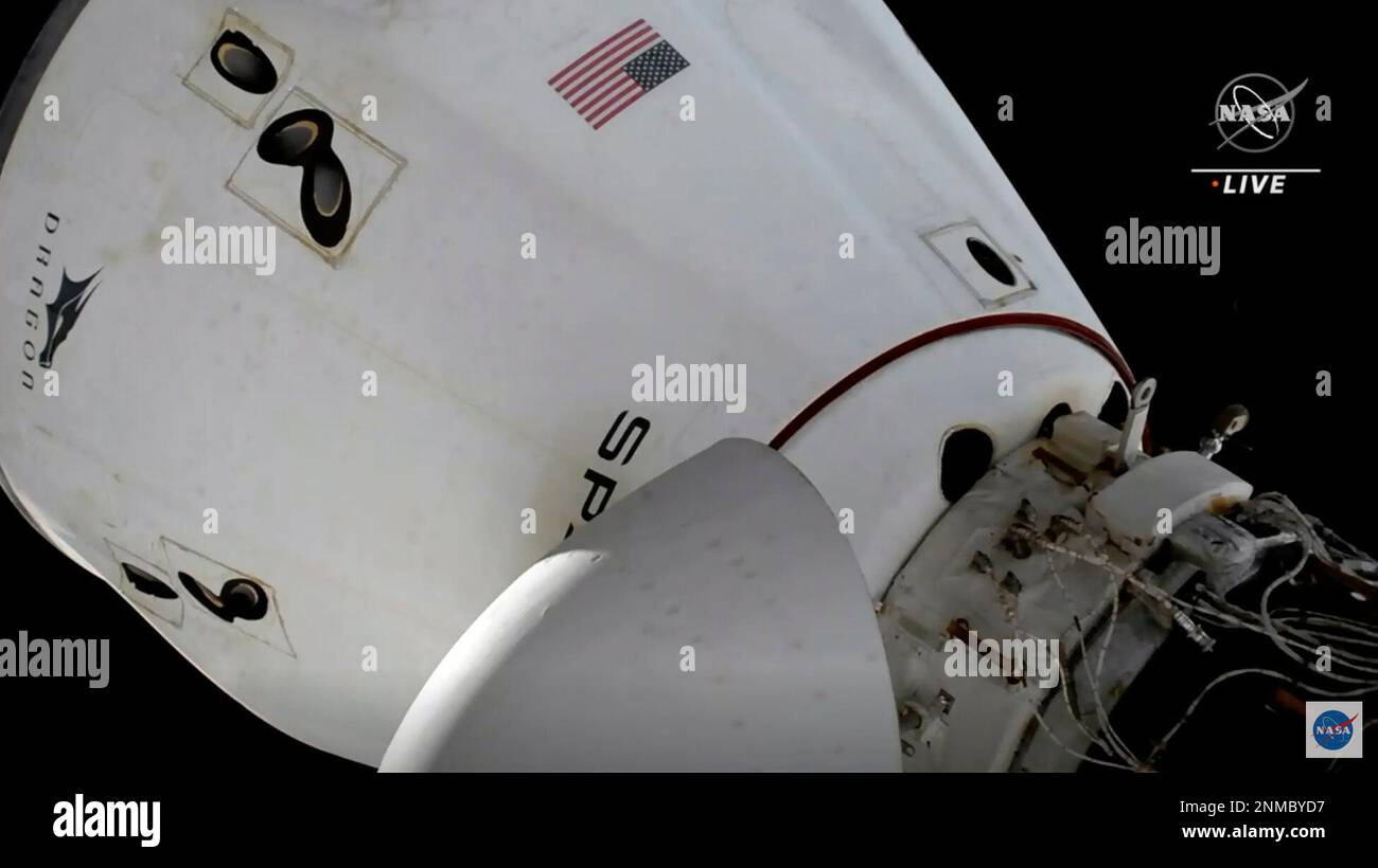 In this image from video provided by NASA, astronauts in the SpaceX ...