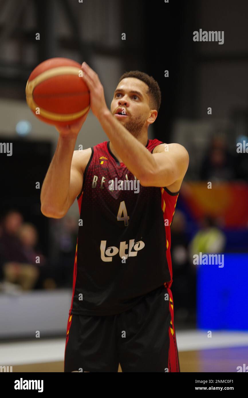Newcastle upon Tyne, England, 24 February 2023. Emmanuel Lecomte taking ...