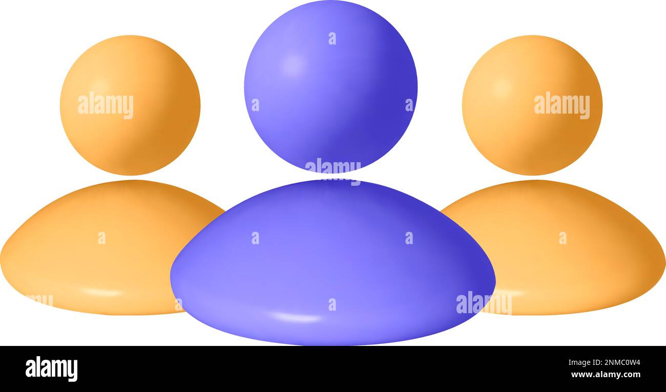 3d leadership Bunch of people user social network icon team. Vector ...