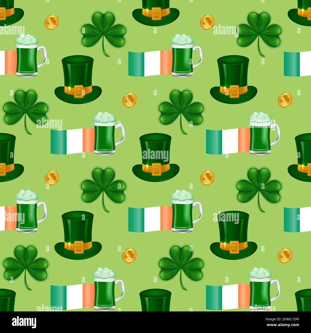 Irish coins background Stock Vector Images - Alamy