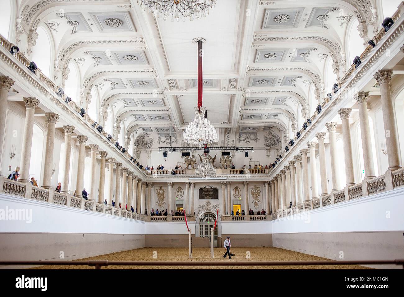 Spanish Riding School, in Hofburg palace, Vienna, Austria Stock Photo ...