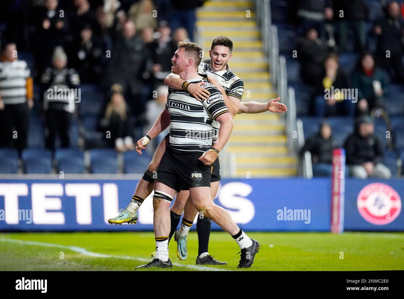Hull FC's Scott Taylor celebrates scroing their side's fourth try of ...