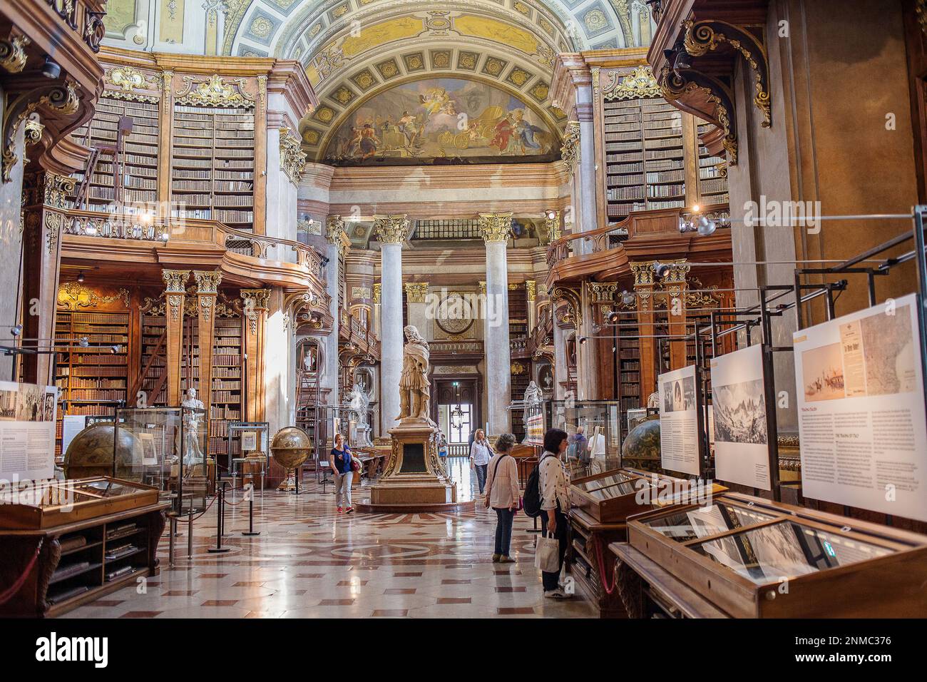 Austrian National Library, in Hofburg Palace,Vienna, Austria Stock ...