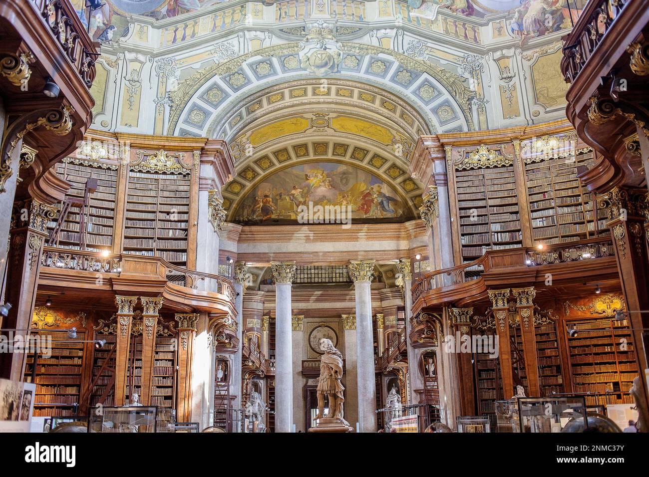 Austrian National Library, in Hofburg Palace,Vienna, Austria Stock ...