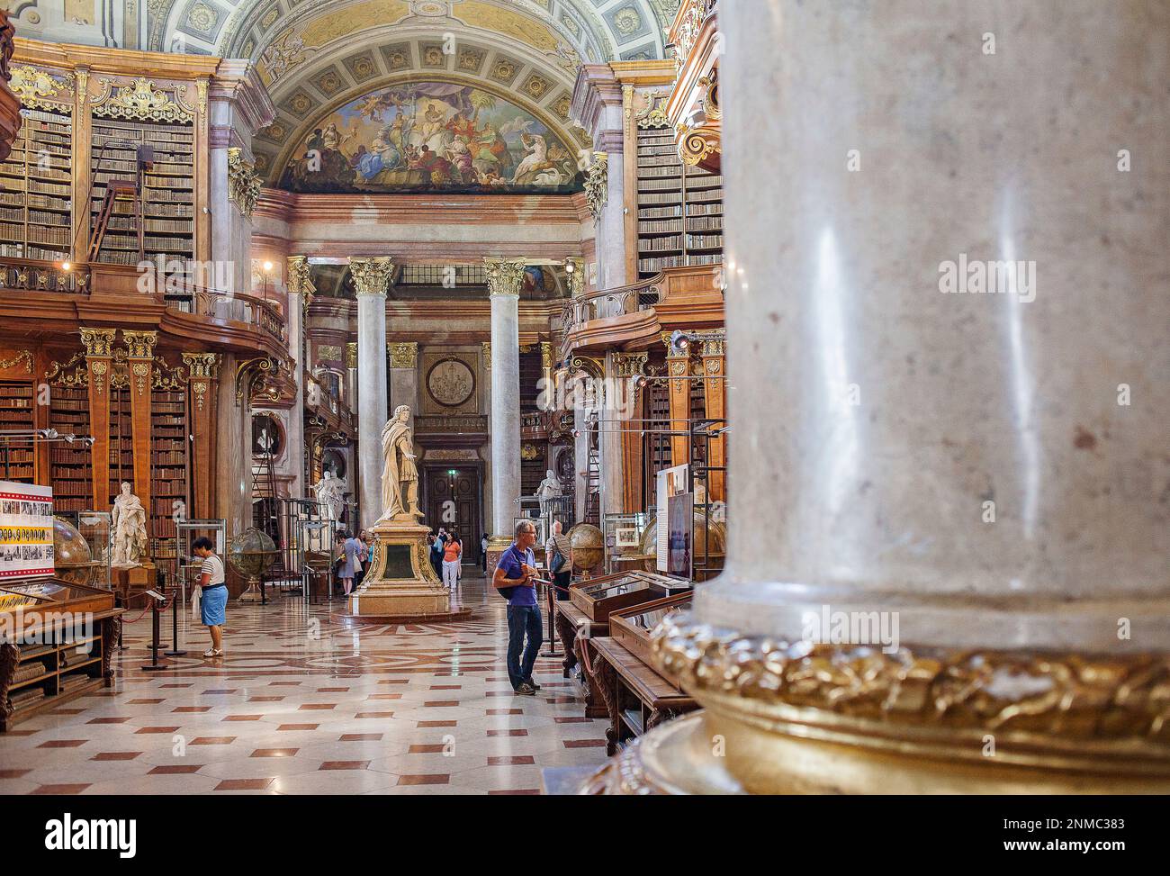 Austrian National Library, in Hofburg Palace,Vienna, Austria Stock ...