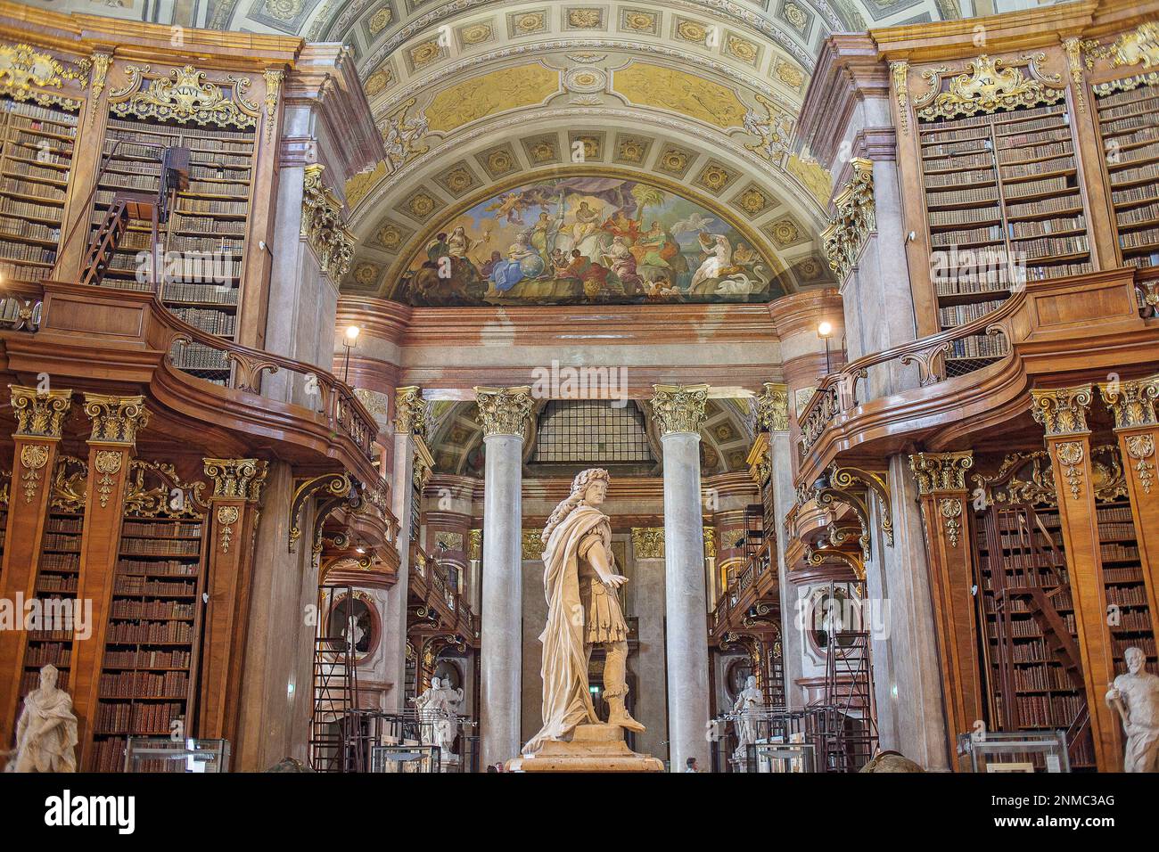 Austrian National Library, in Hofburg Palace,Vienna, Austria Stock ...