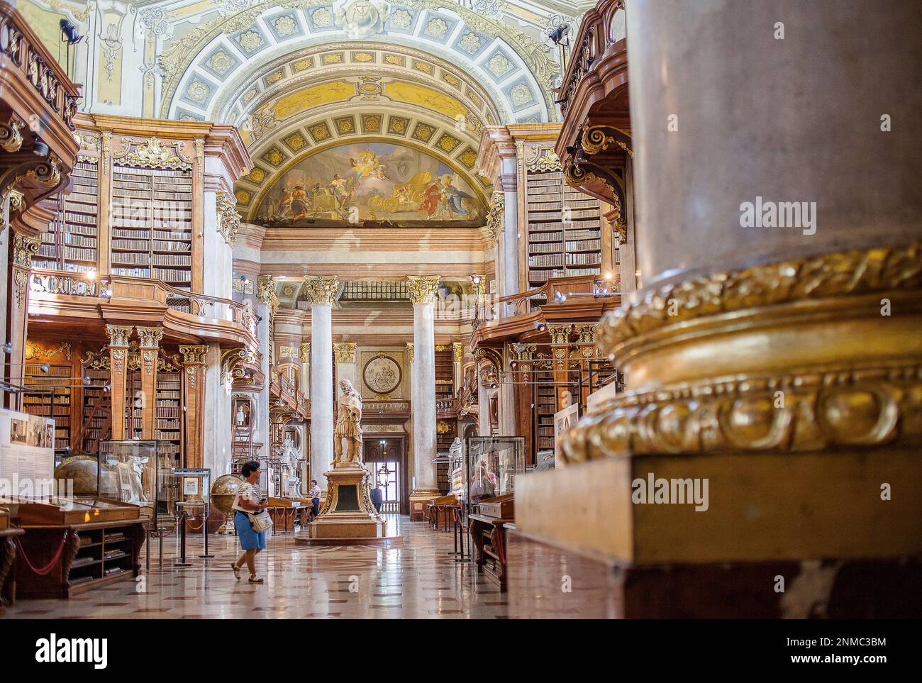 Austrian National Library, in Hofburg Palace,Vienna, Austria Stock ...