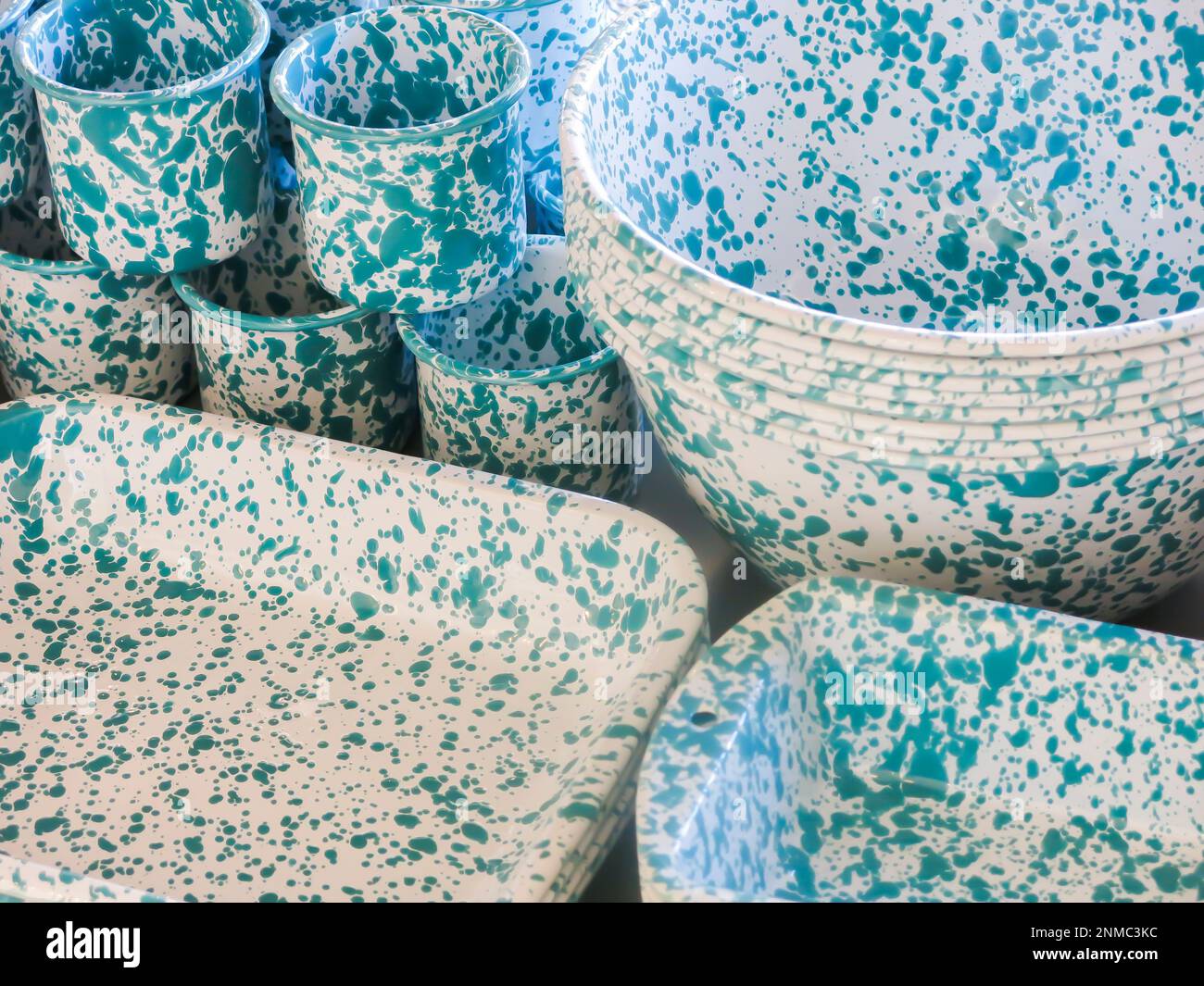 Set of Dinnerware on Display for Sale Stock Photo - Alamy