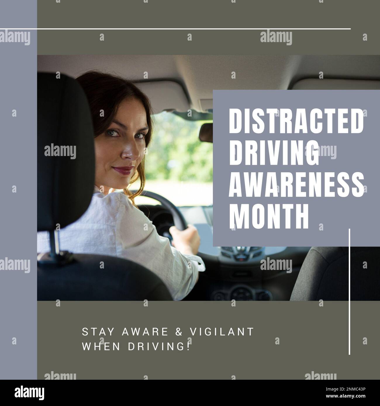 Woman driving car caucasian hi-res stock photography and images - Alamy