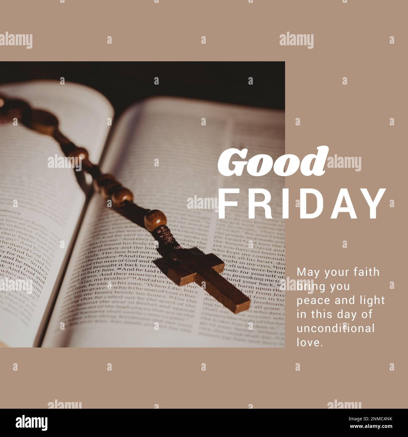 Image of good friday text over rosary with cross and bible. Good friday ...