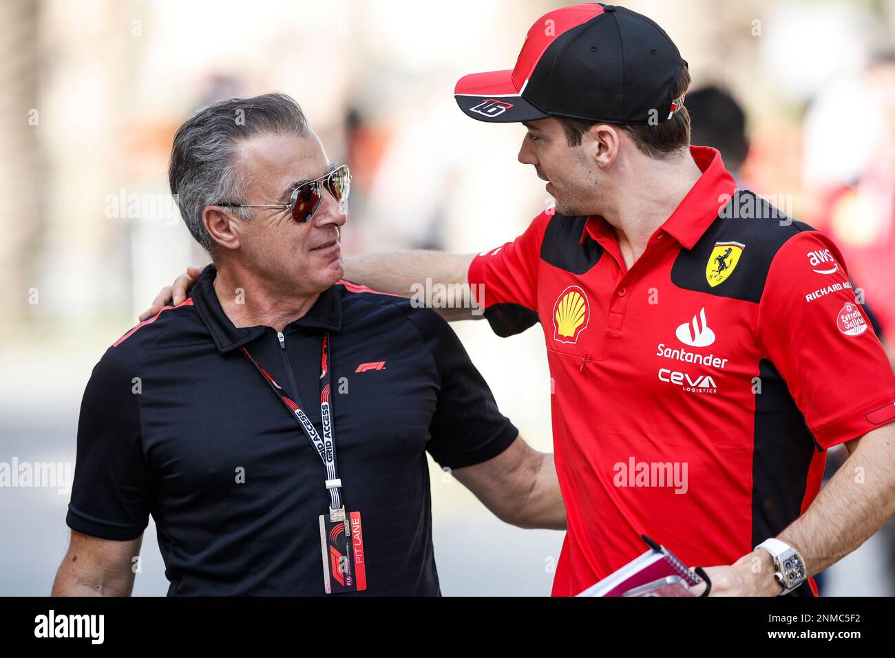 LECLERC Charles (mco), Scuderia Ferrari SF-23, portrait Jean Alesi ...