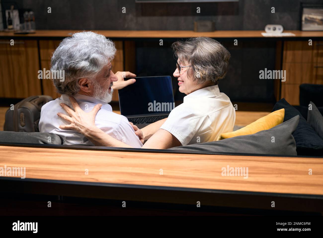 Wife and husband resting together in hotel, having fun Stock Photo - Alamy