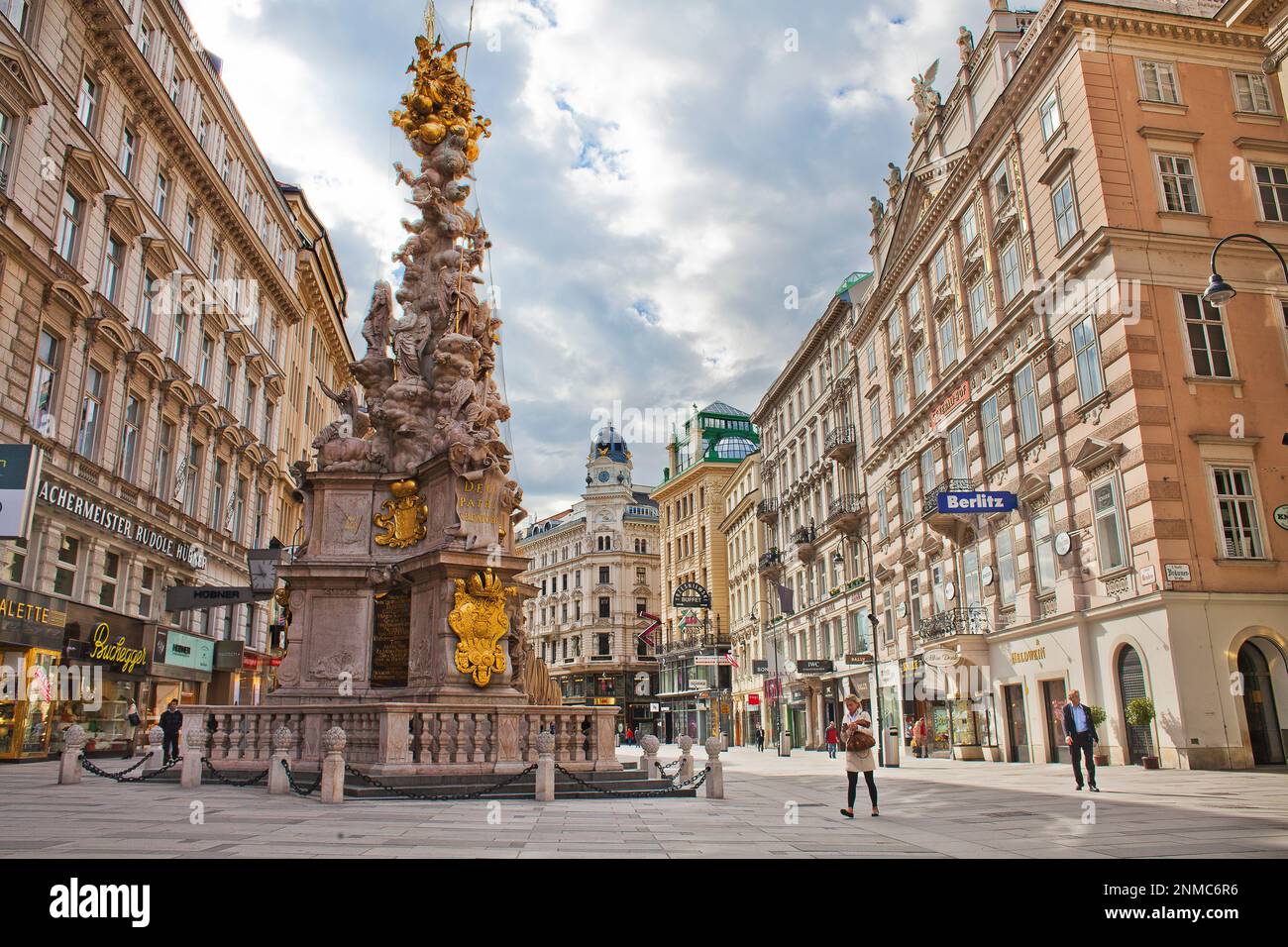 Pest Column, Graben street, Vienna, Austria, Europe Stock Photo - Alamy