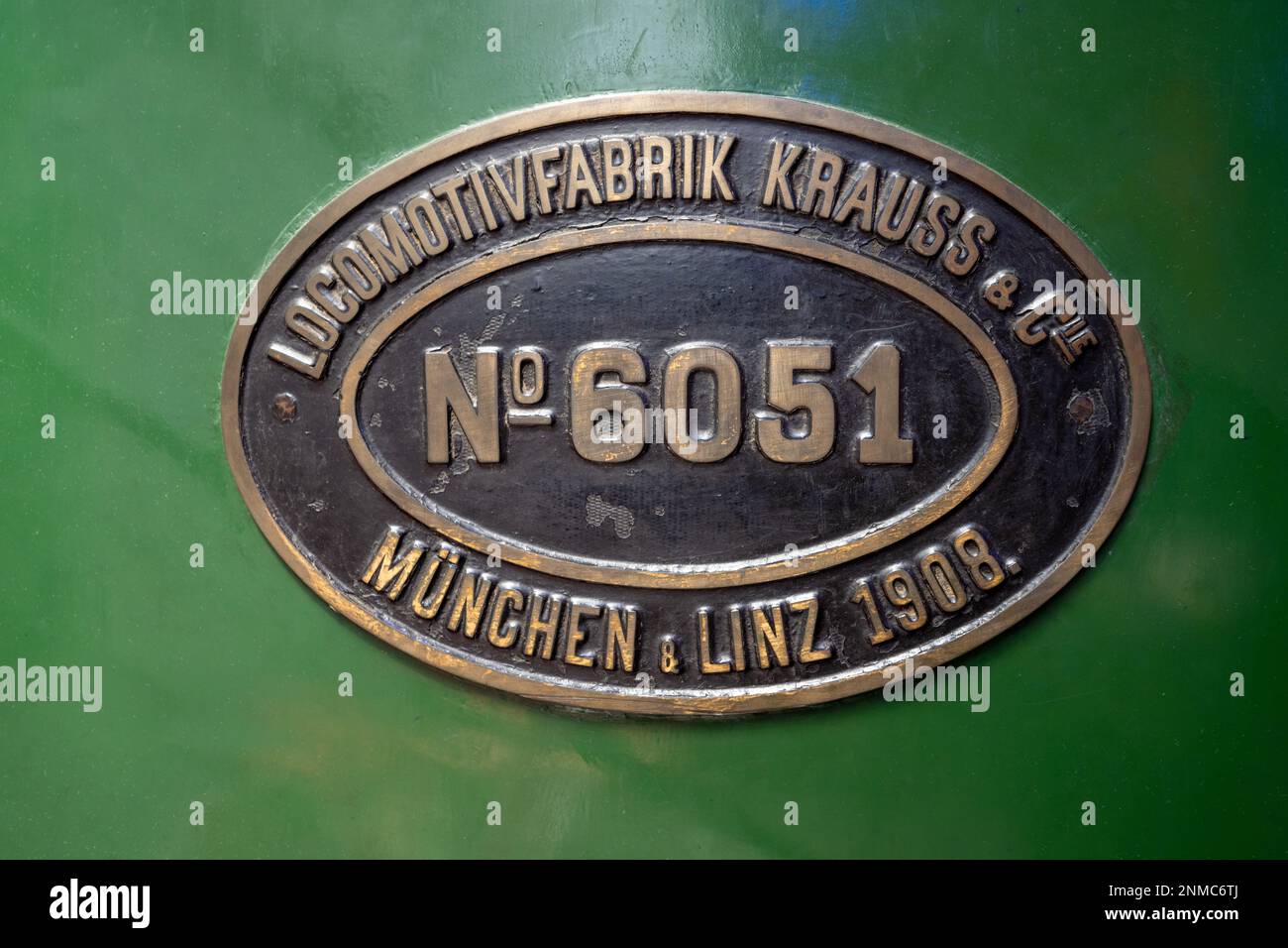 Malmö, Sweden - July 09 2022: Emblem of Krauss locomotive no 6051 Stock ...