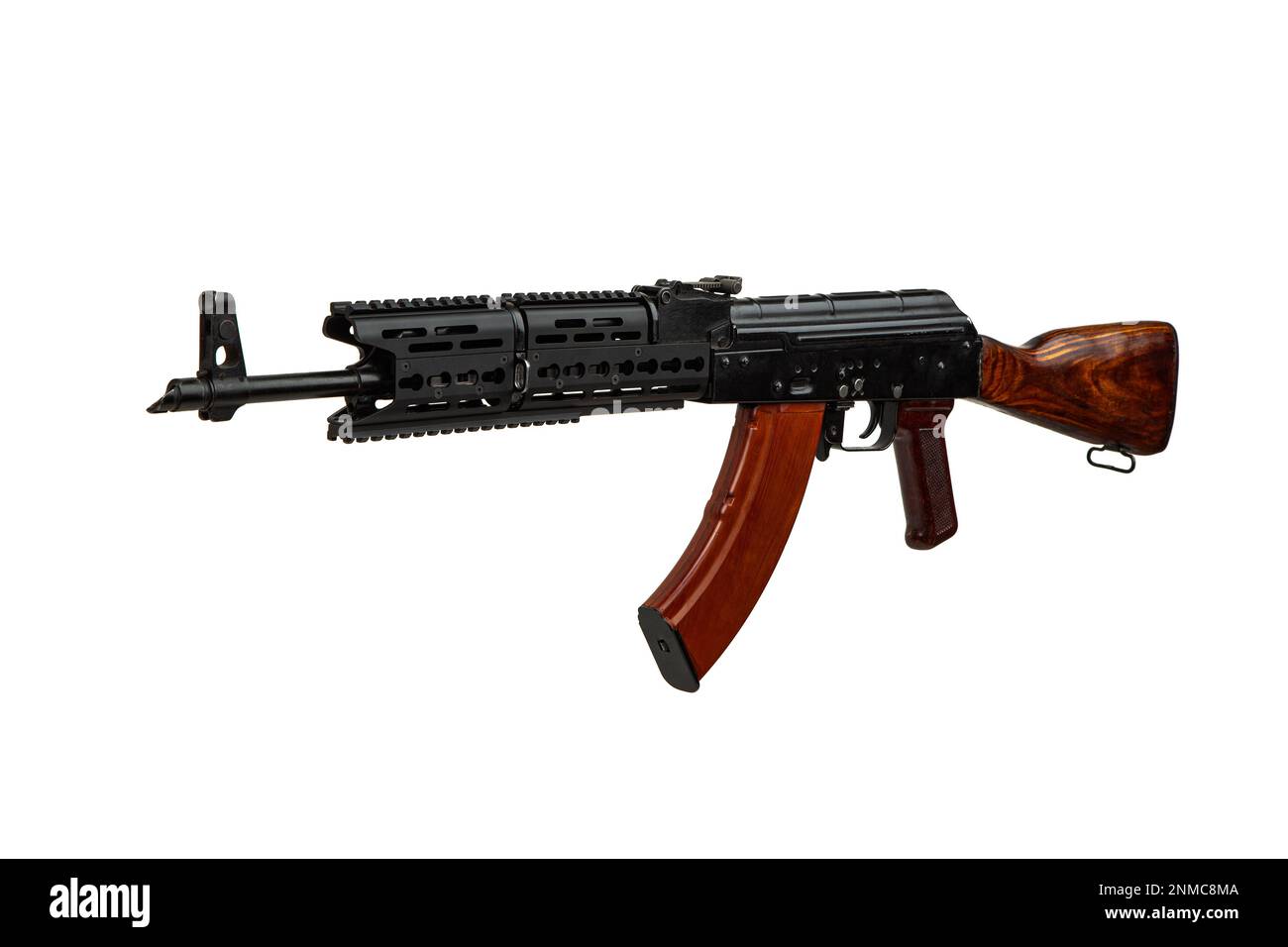 Classic Soviet AK machine gun on a white background. Weapons of Russia ...