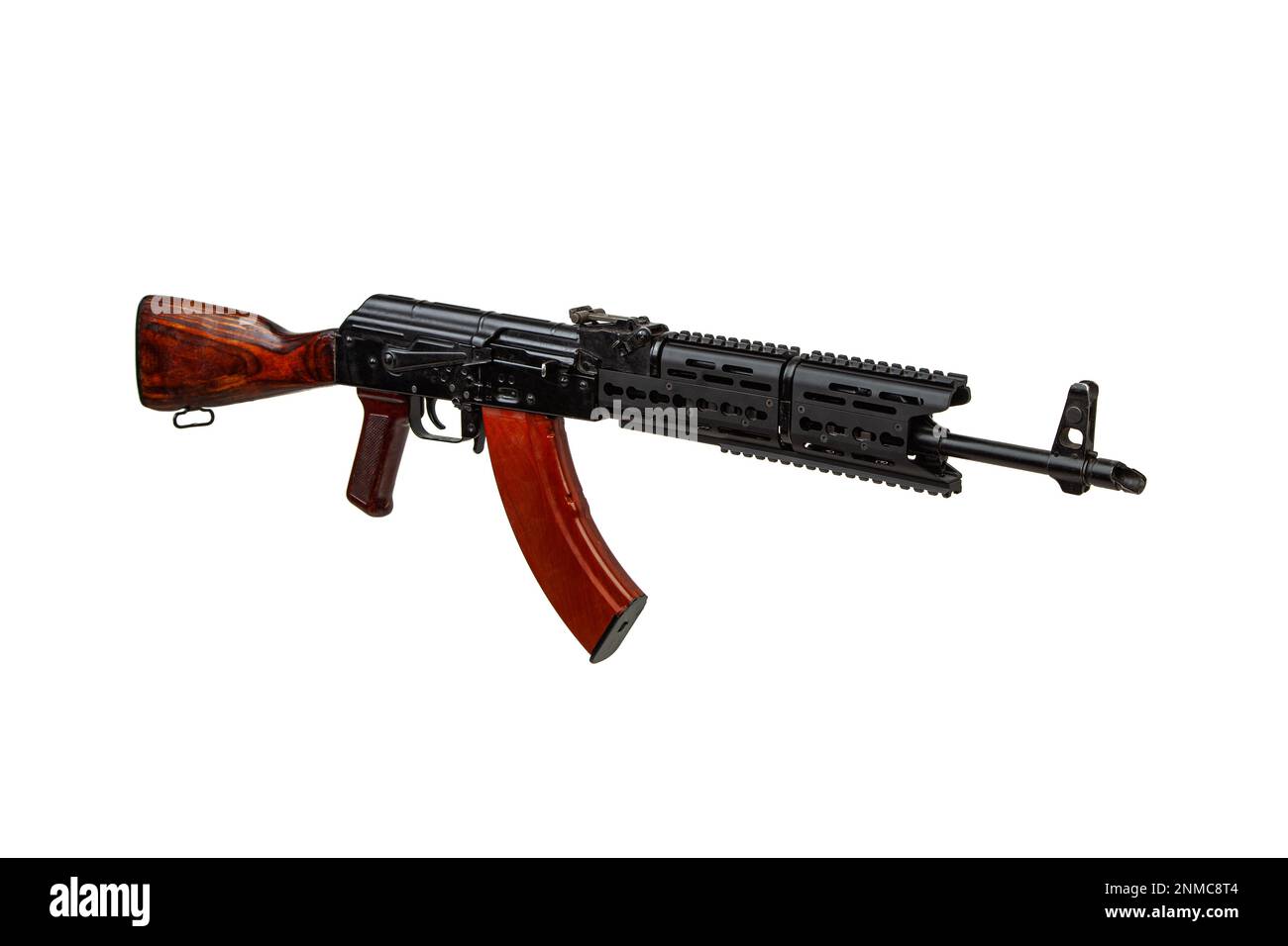 Classic Soviet AK machine gun on a white background. Weapons of Russia ...