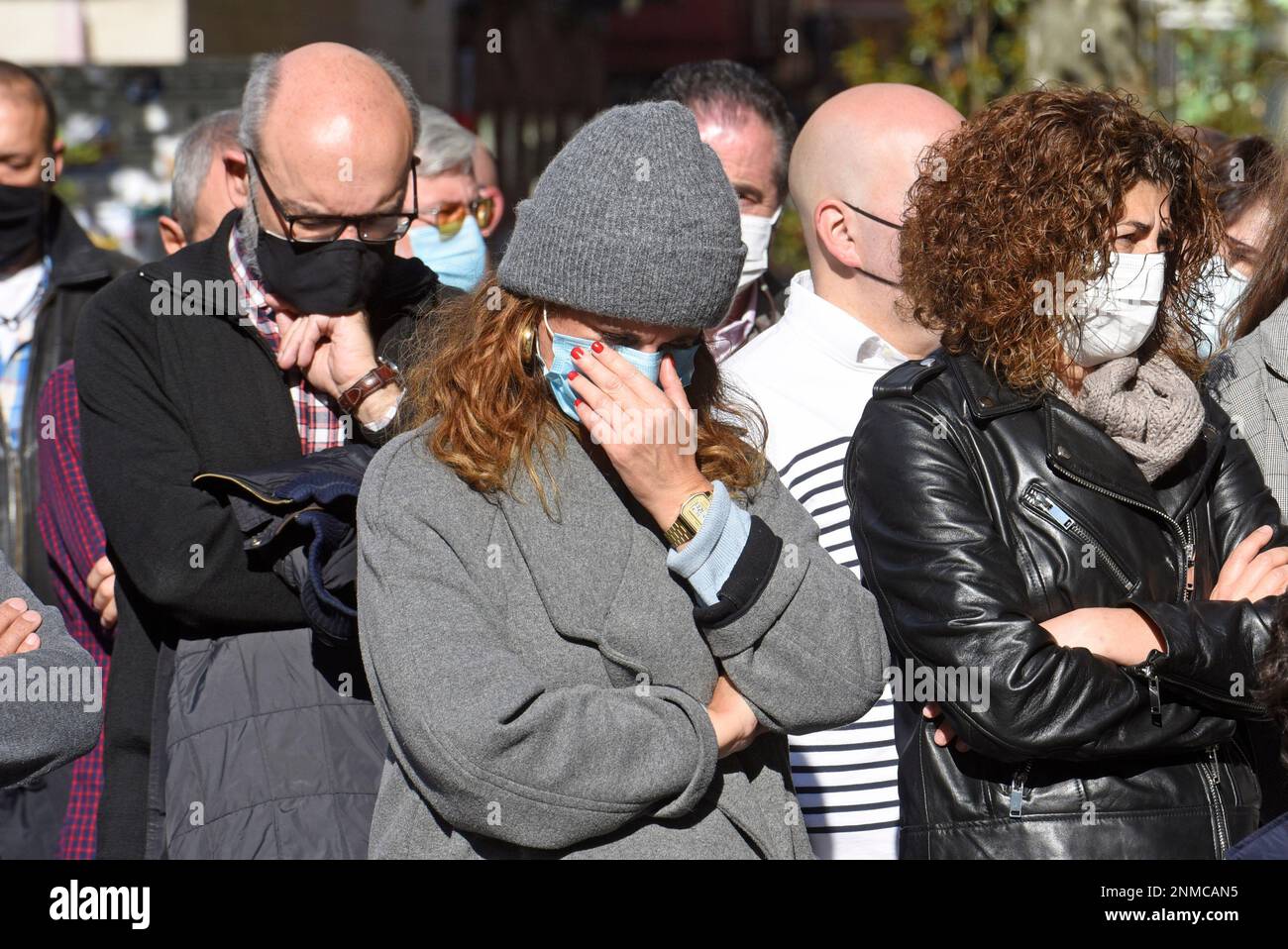 Attendees at a tribute to Fabio Moreno, killed by ETA in 1991, on ...