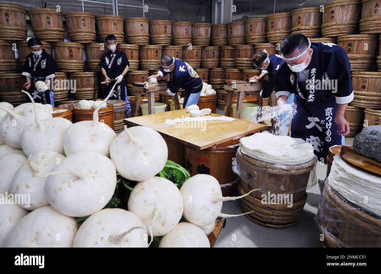 Senmaizuke, Japanese pickles of turnip (white turnip / Brassica rapa ...