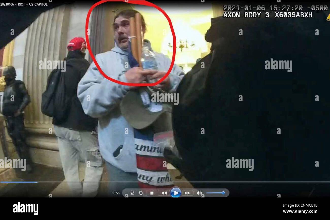 This image from police-worn body camera video shows Glenn Wes Lee Croy ...