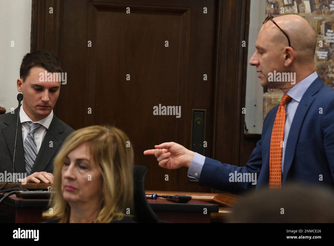 State witness Jason Lackowski is questioned by defense attorney Corey ...