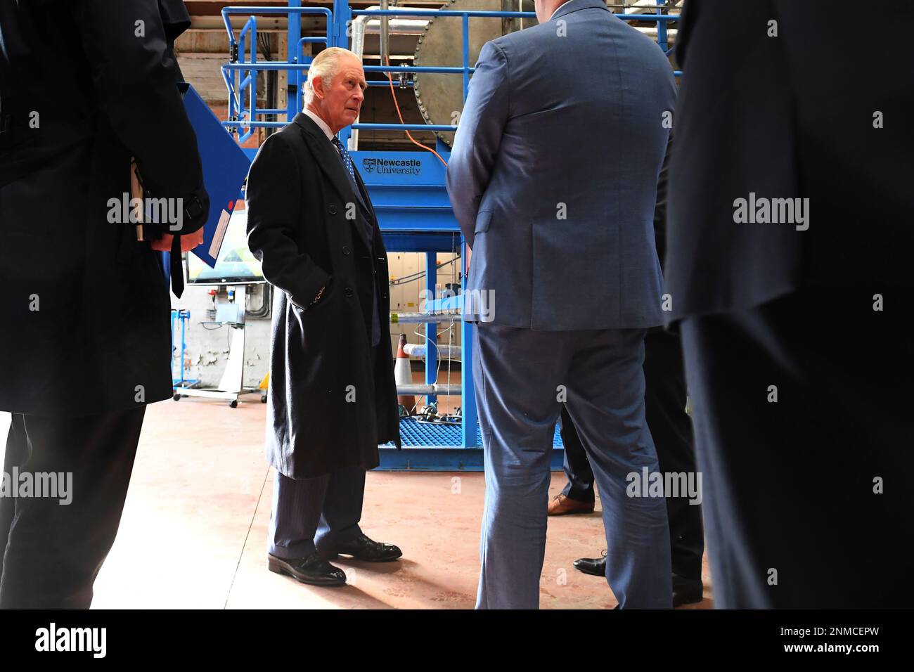 Britain's Prince Charles during a visit to view the CycloneCC ...