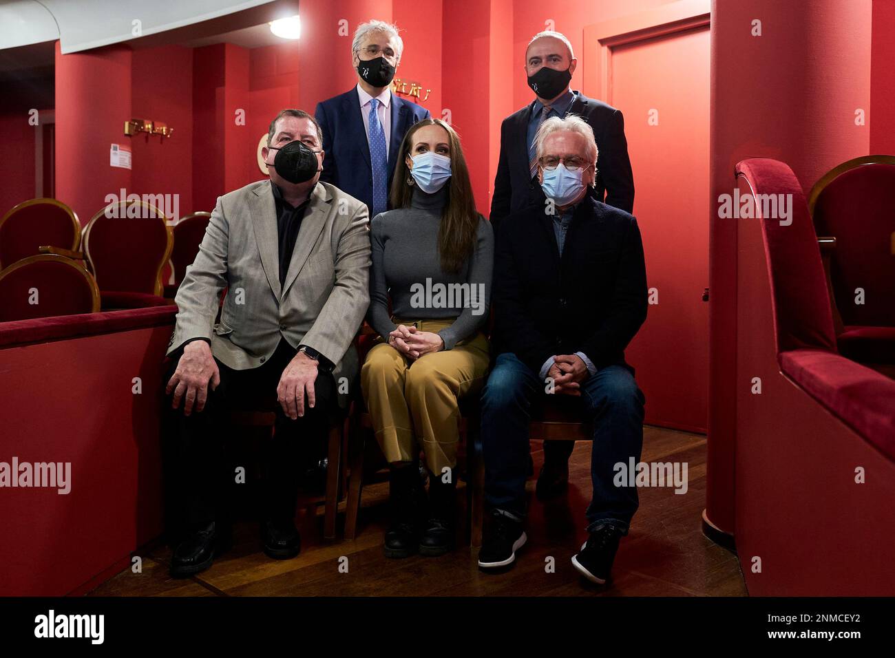 (L-R) (bottom row) Music director Ivor Bolton, opera singer Brenda Rae ...