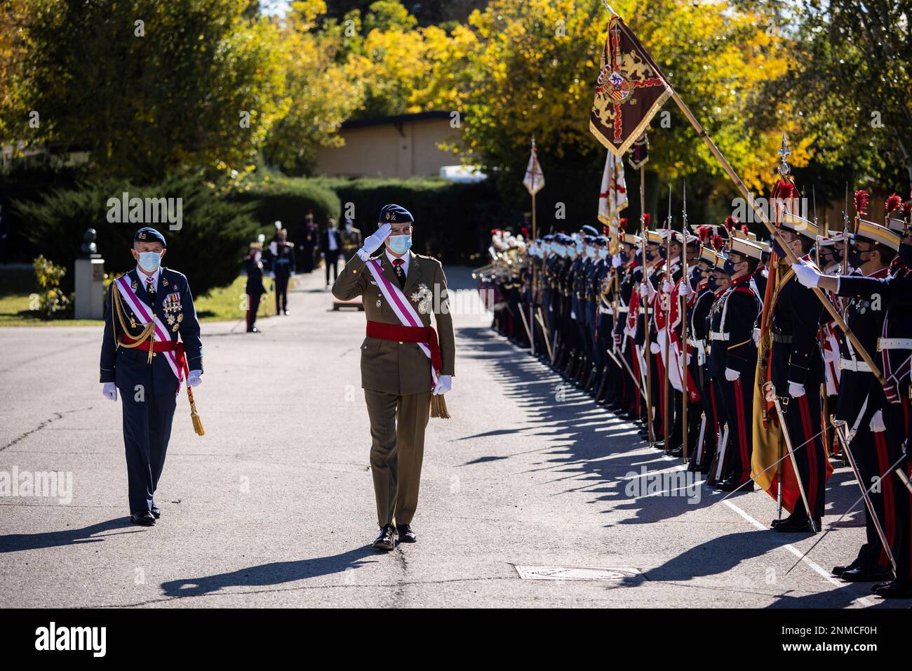 King Felipe VI (r), on his arrival at the swearing in of the new Royal ...