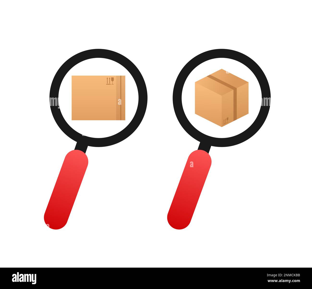 Track order delivery package. Parcel tracking. Search Box Icon Stock ...