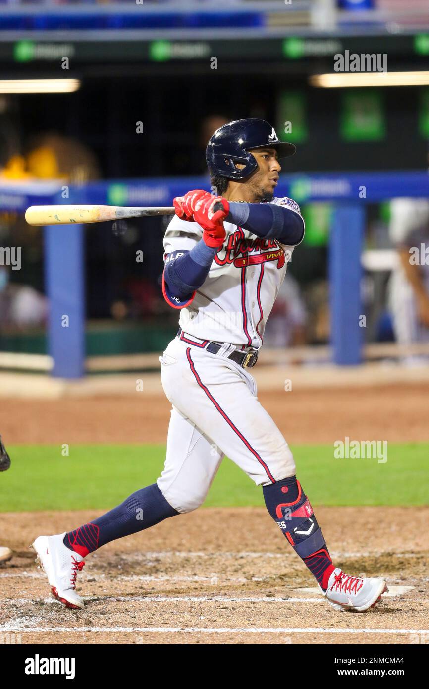 Atlanta Braves Ozzie Albies during a game against the Toronto BlueJays ...