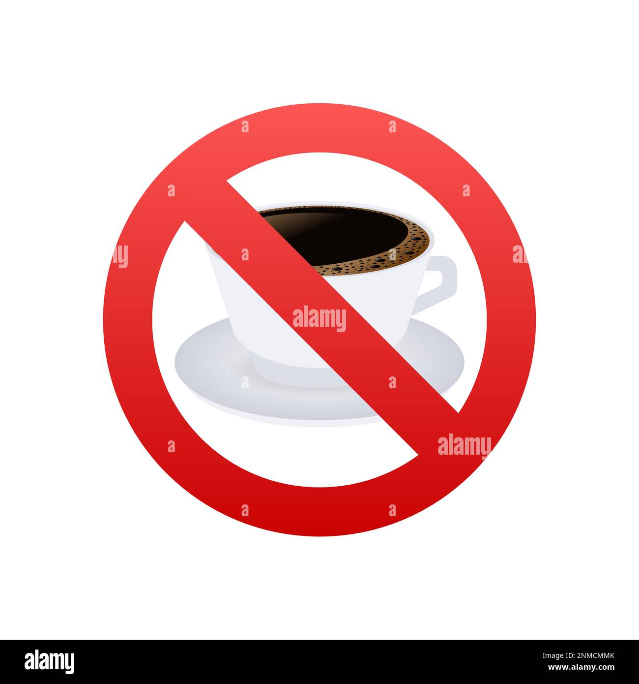 No coffee sign. No caffeine before bedtime. No takeaway icon Stock ...