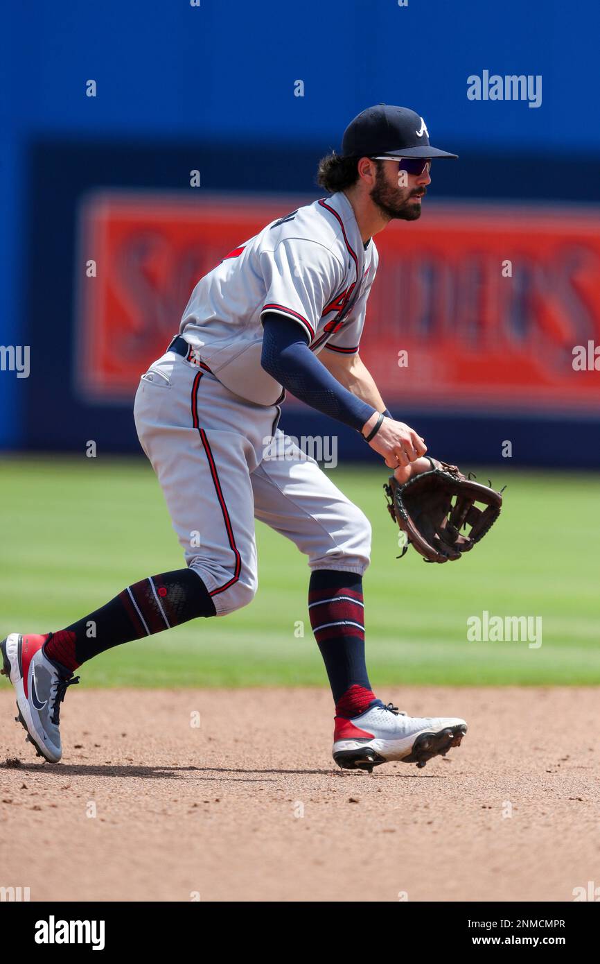 Atlanta Braves Dansby Swanson during a game against the Toronto ...