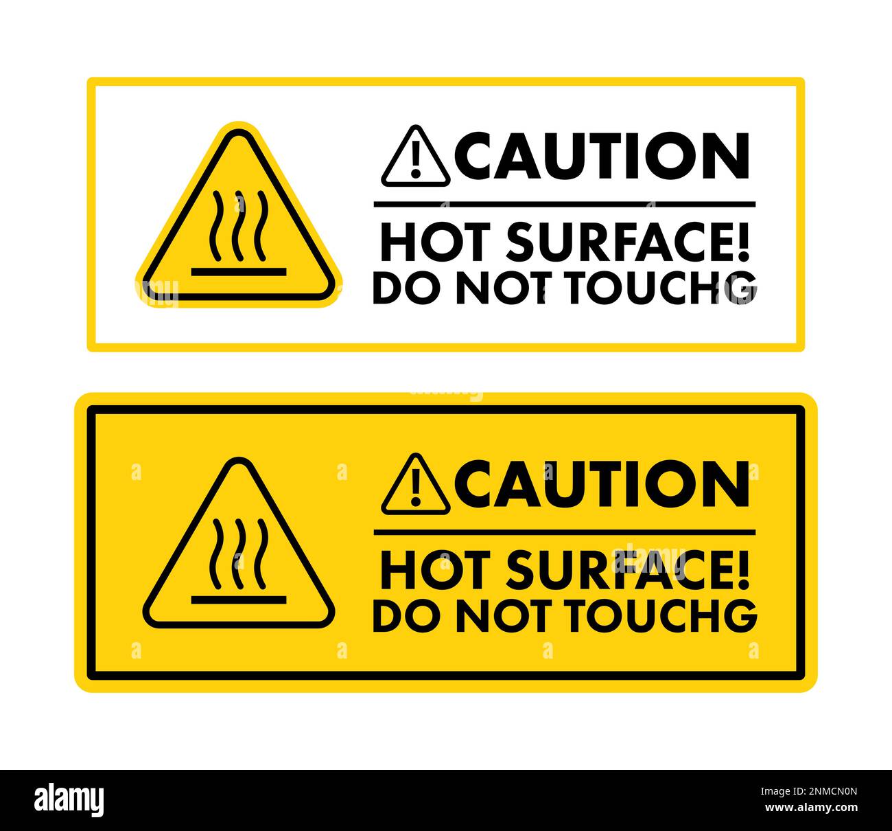 Warning sign Hot Surface, Do Not Touch. Vector stock illustration Stock ...
