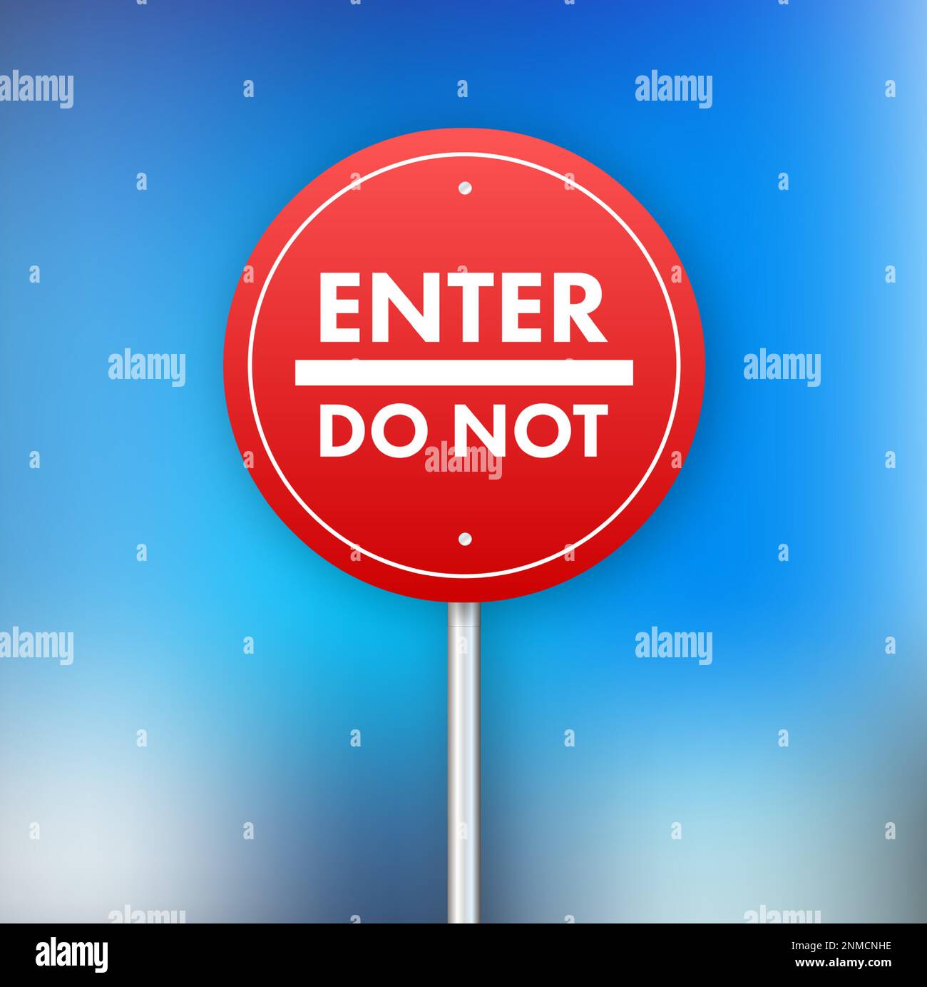 Traffic sign do not enter. Warning sign. Vector stock illustration ...