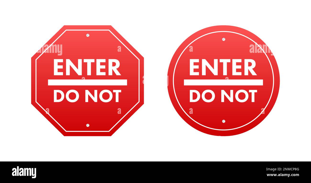 Traffic sign do not enter. Warning sign. Vector stock illustration ...