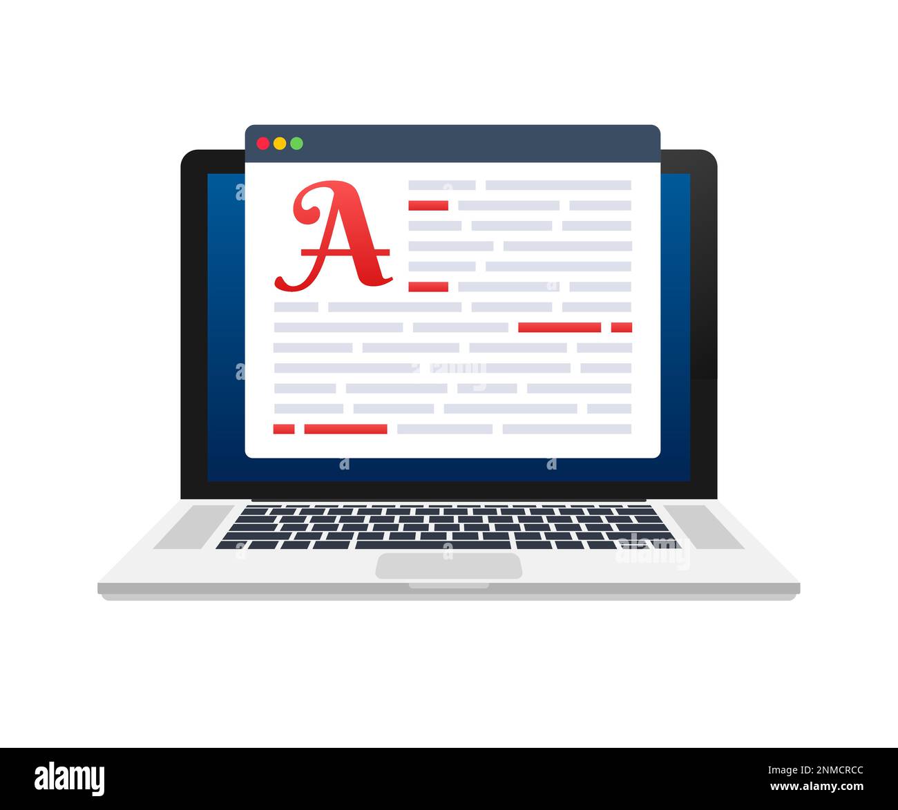 Copywriting. Editable online document on laptop screen. Copywriting job ...