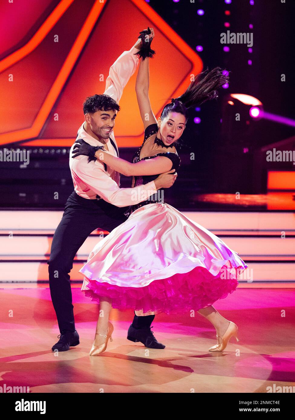 Cologne, Germany. 24th Feb, 2023. Younes Zarou, TikTok star, and Malika ...