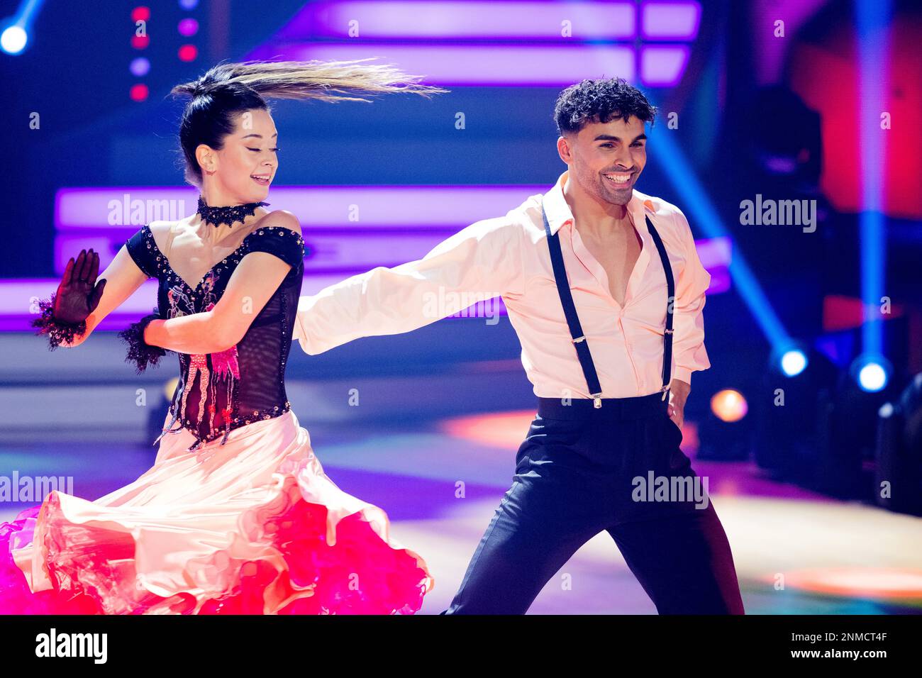 Cologne, Germany. 24th Feb, 2023. Younes Zarou, TikTok star, and Malika ...