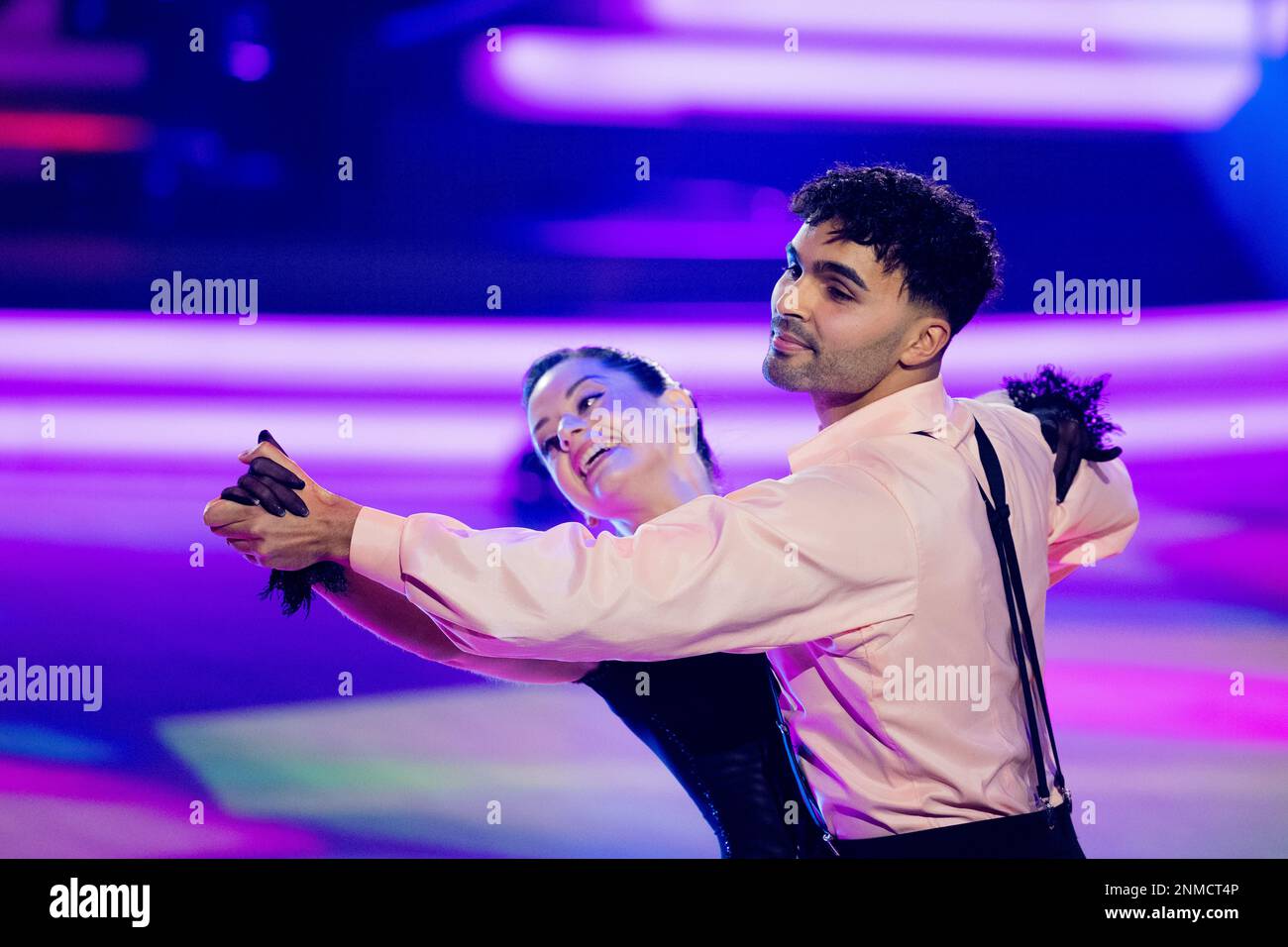 Cologne, Germany. 24th Feb, 2023. Younes Zarou, TikTok star, and Malika ...