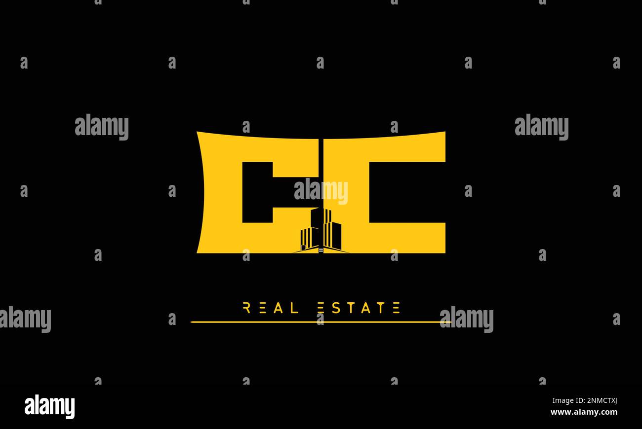 Real Estate letters Initials Monogram logo CC Stock Vector Image & Art ...